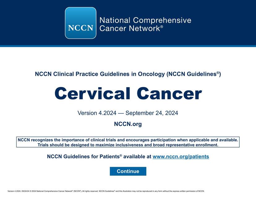 NCCN CA CERVICAL | Miguel | uDocz