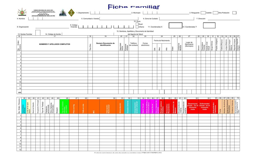 formato ficha familiar minsa 2 | paulo aliaga | uDocz