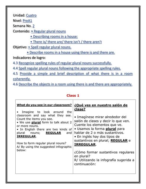 UNIDAD 4 SEMANA 2 PreA1 | veronica | uDocz