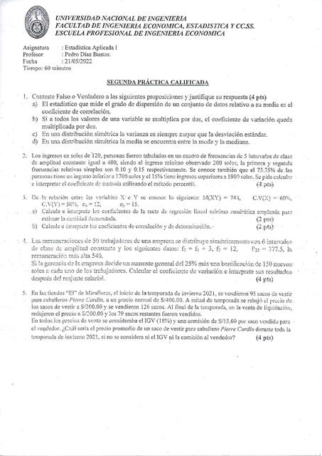 2da PRACTICA CALIFICADA 1 | Michael | uDocz