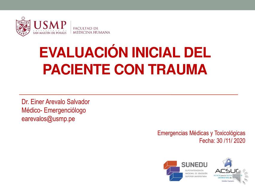 TEORIA Trauma 1 CA 3 | Lenin Diaz | uDocz