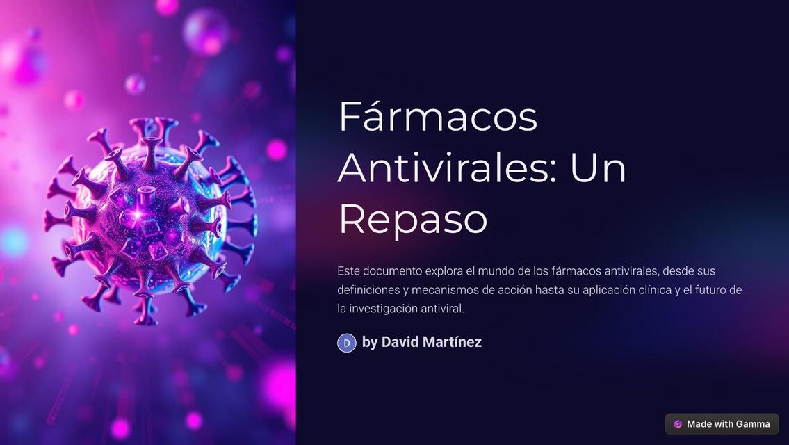 Farmacos Antivirales Un Repaso | David | uDocz
