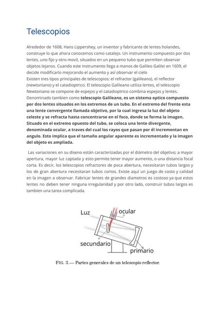 Telescopios | Aura Gallardo | uDocz