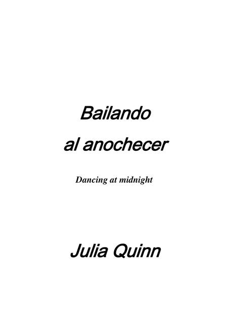 Bailando al Anochecer Julia Quinn | Sol | uDocz