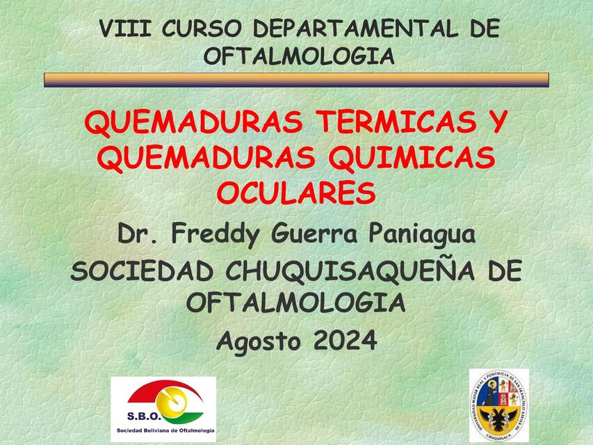 Quemaduras térmicas y quemaduras químicas oculares | Jonatan Gabriel ...