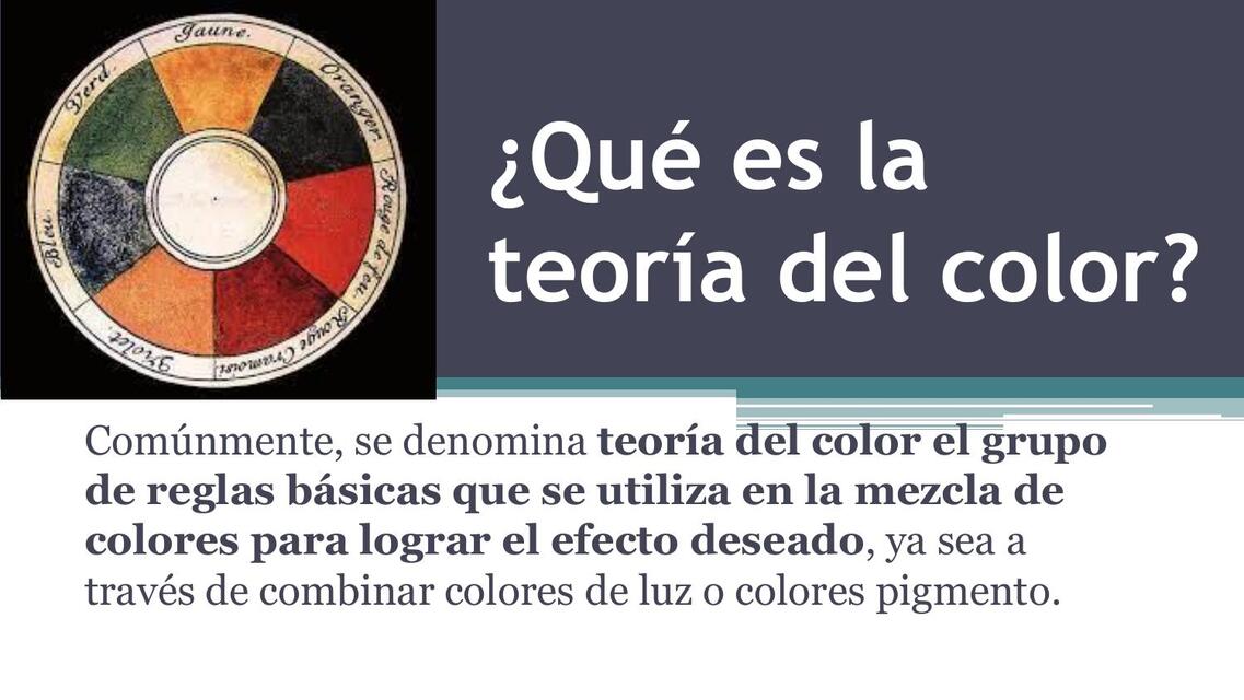 Que es la teoría del color ? | Gallardo | uDocz