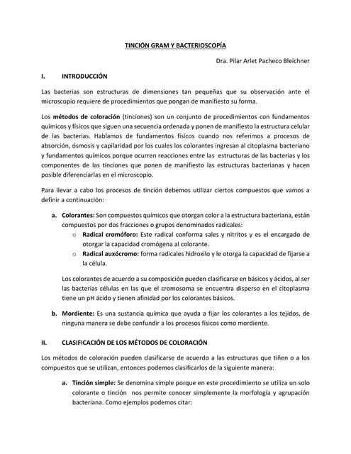 Practica 5 Tincion Gram texto | Emma | uDocz