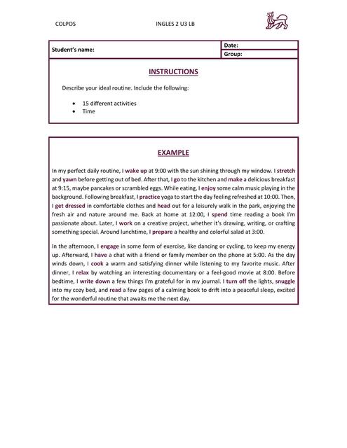 E2 U3 LB Written Task | Maria Fernanda | uDocz