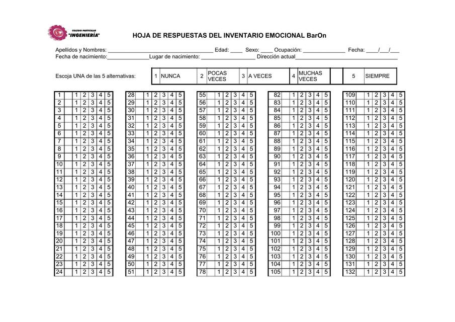 hoja respuesta i e baron 1 | Stefany | uDocz