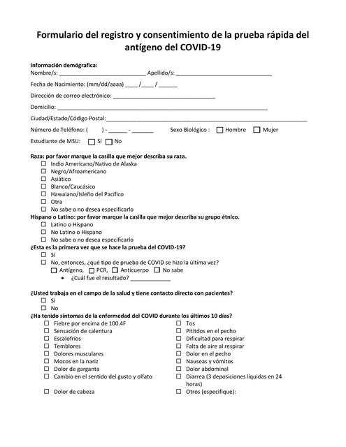 testing consent form spanish | Josue | uDocz