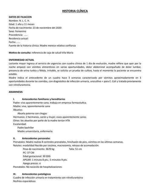 Historia Clinica | Mariam A. | uDocz