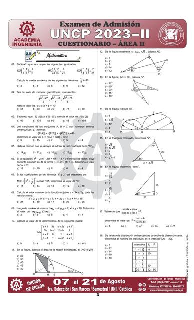 Examen y Solucionario Area II pmd compressed | NICOLE SHELLEY HERBAS ...