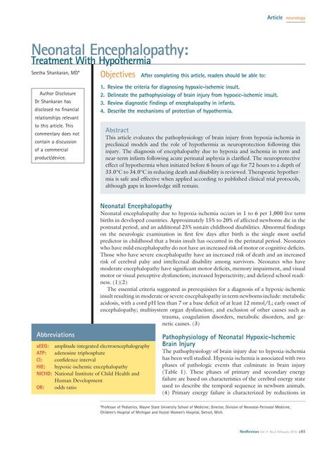 Encefalopatia HI Neonatal Encephalopathy | Carmen Leyla | uDocz