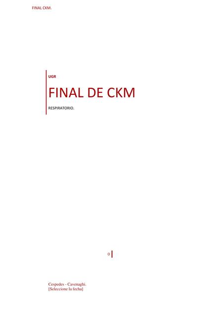 FINAL DE CKM RESPIRATORIO. | Huilen | uDocz