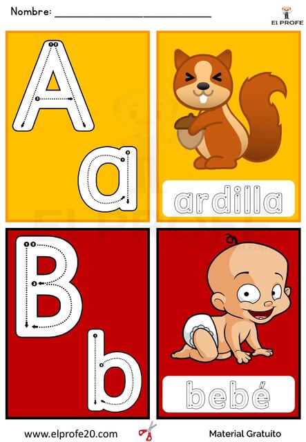 Flashcards para trabajar el abecedario elprofe20 | Clau | uDocz