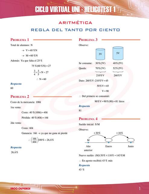 REGLA DEL TANTO POR CIENTO | Alex | uDocz