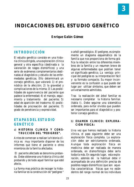 Indicaciones del estudio genético | Rigoberto | uDocz