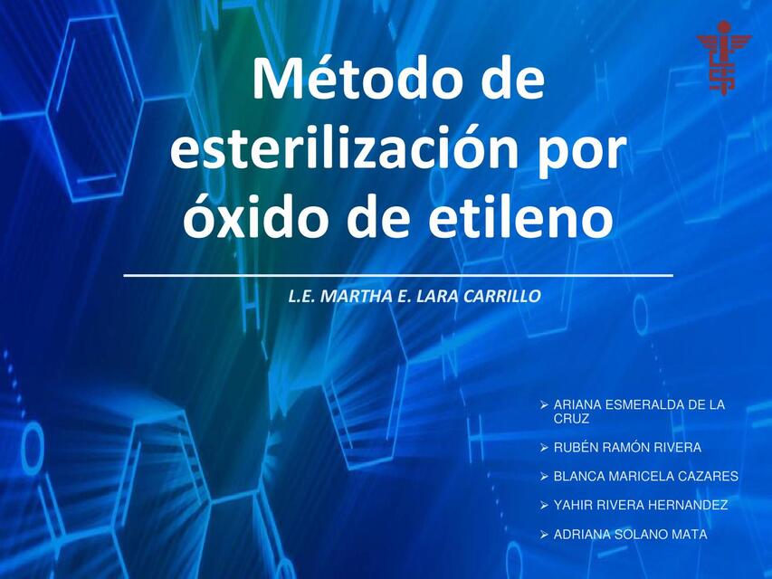 Método de esterilización por óxido de etileno | Mishu | uDocz