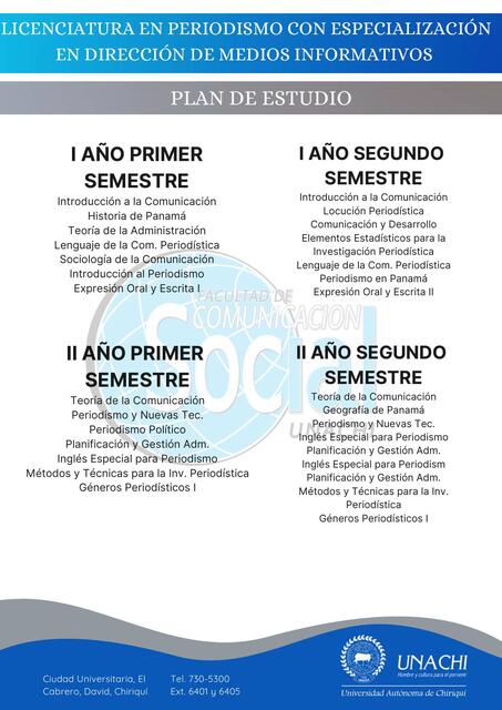 LICENCIATURA EN PERIODISMO unachi | Emy pinto | uDocz