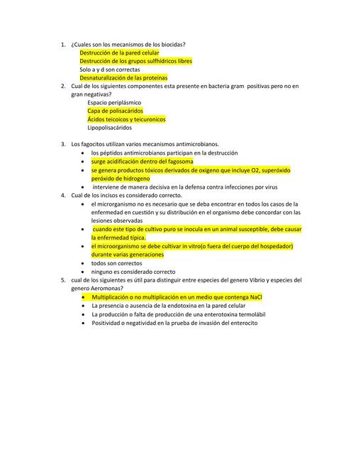 3p bacterio preguntas | Jessica calizaya | uDocz