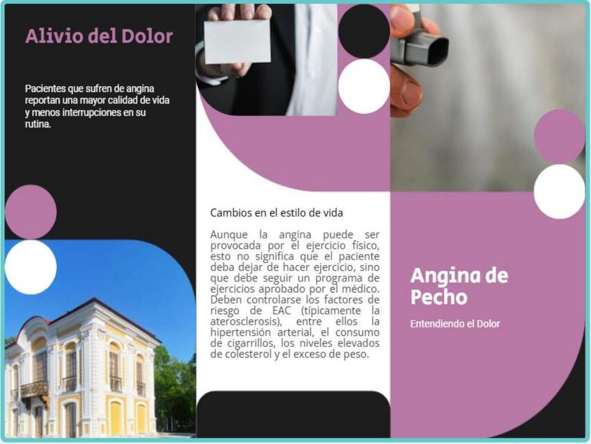 Tríptico angina de pecho Entendiendo el dolor | Salud y vida | uDocz
