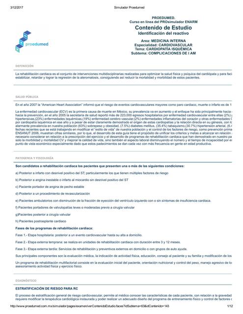 COMPLICACIONES DE IAM | Carolina | uDocz