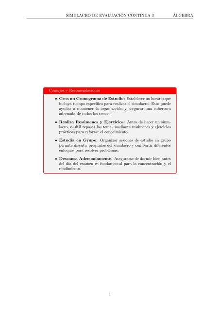 SIMULACRO EVALUACIÓN CONTÍNUA 3 | Benjamin | uDocz