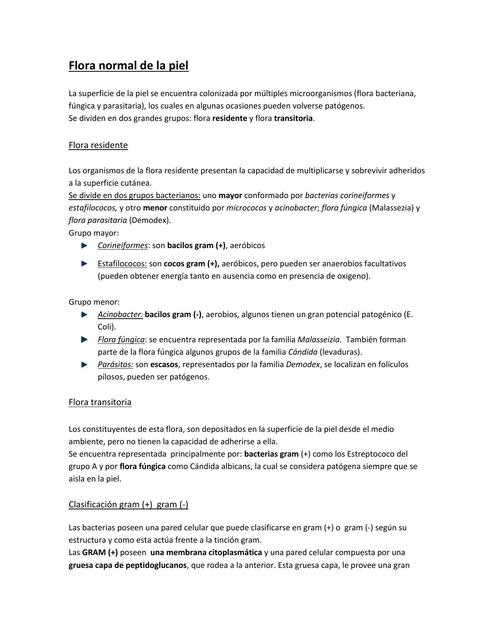 Flora normal de la piel | uDocz