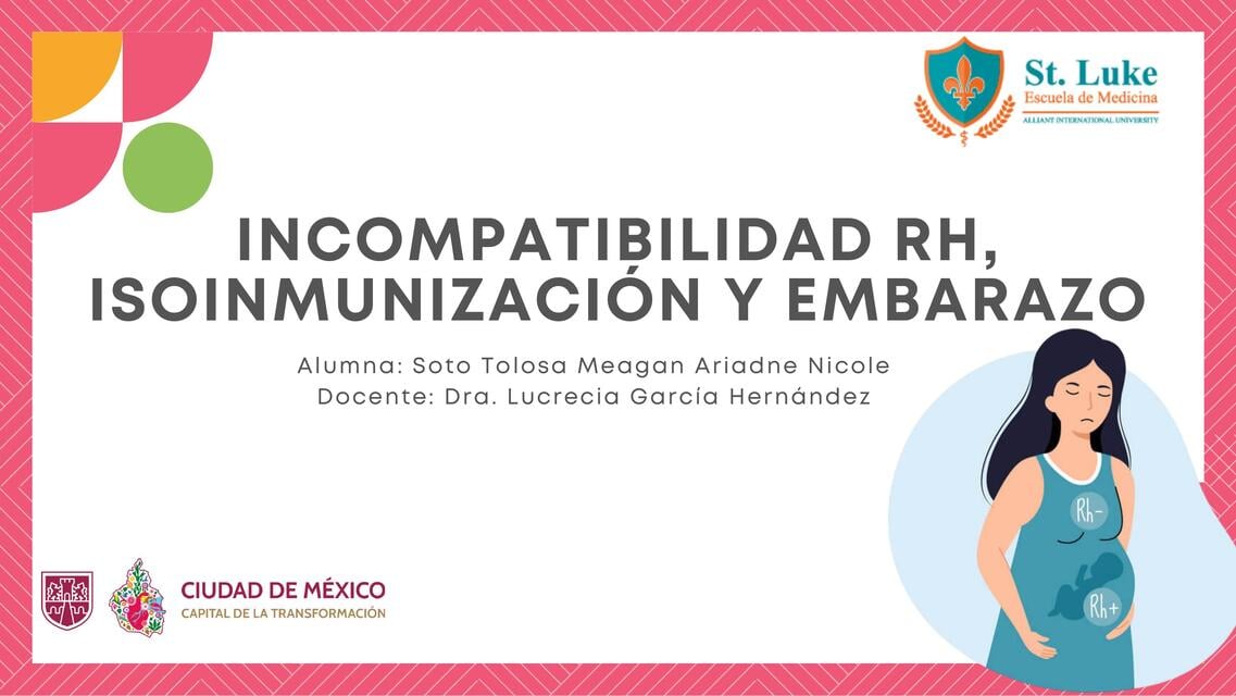 Incompatibilidad Rh y Isoinmunización materno fetal | Meagan Soto | uDocz