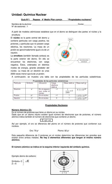 Química núclear | Química para estudiantes | uDocz