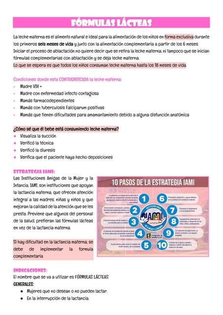 Fórmulas lácteas | Santiago Patiño Arenas | uDocz