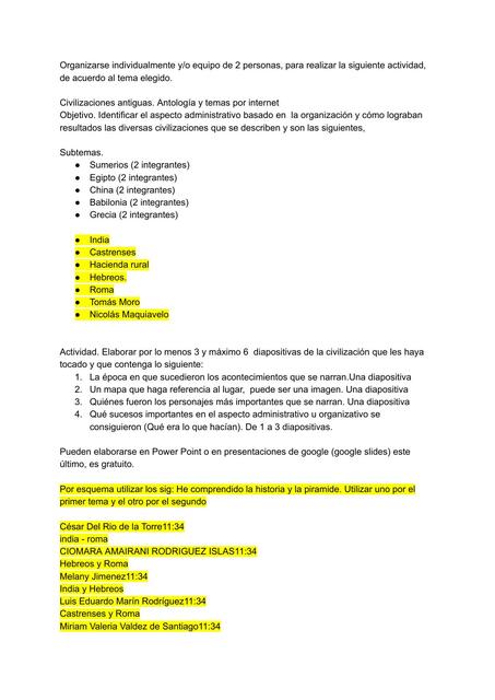 Características de las civilizaciones de la antigua | Melany Jimenez ...