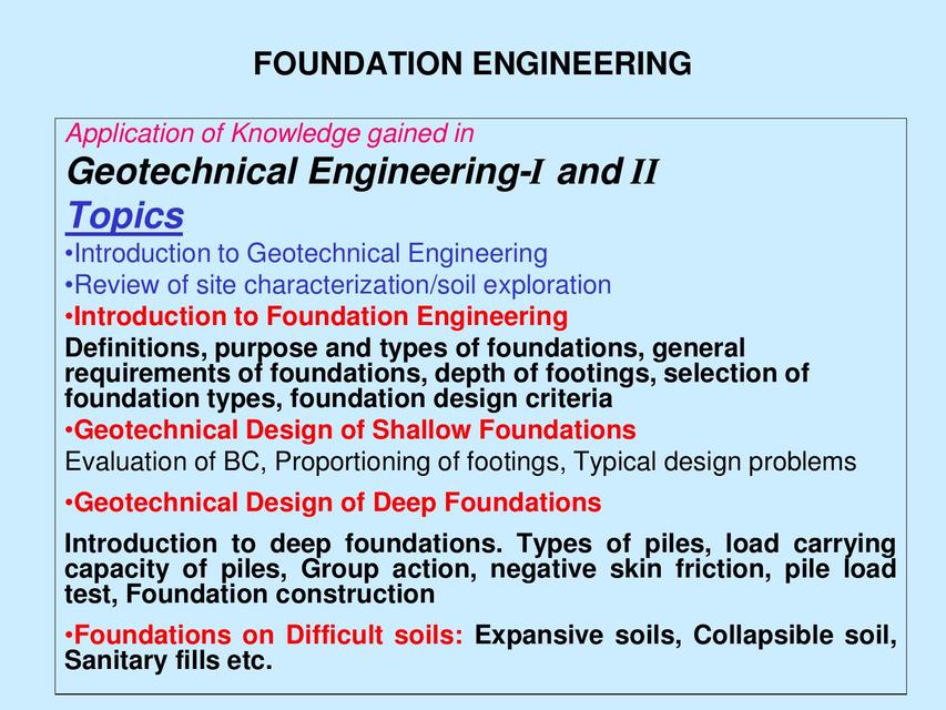 Foundation Engineering | Edwin Denis | uDocz