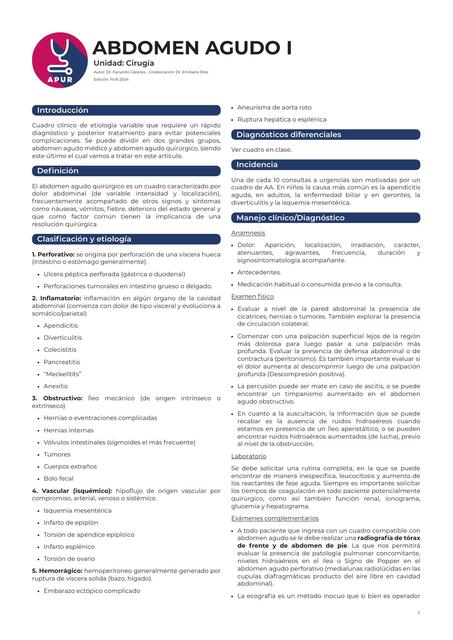 Abdomen Agudo I | Rossina | uDocz