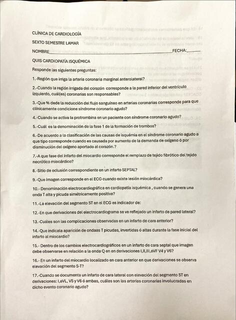 Cardio semana 3 | Ana pau | uDocz