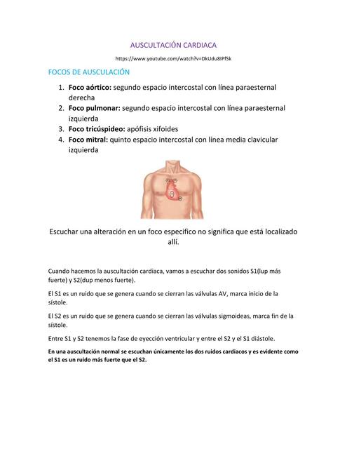 Semiología cardio | Angelica Rincón | uDocz