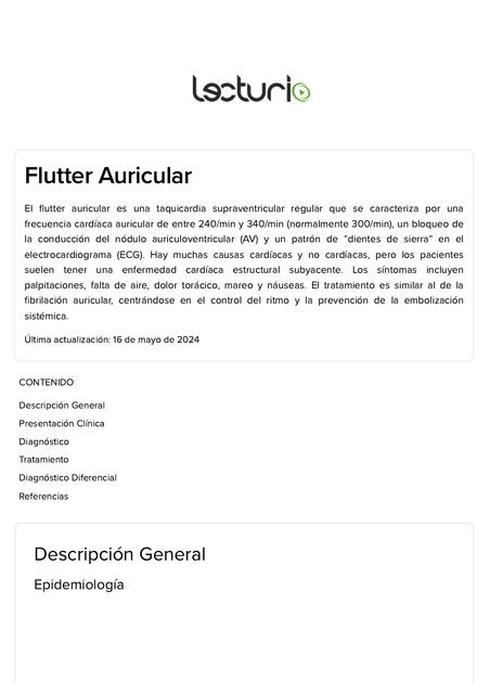 Cardiología lecturio Flutter Auricular Lecturio | Briggitte Yamilé ...