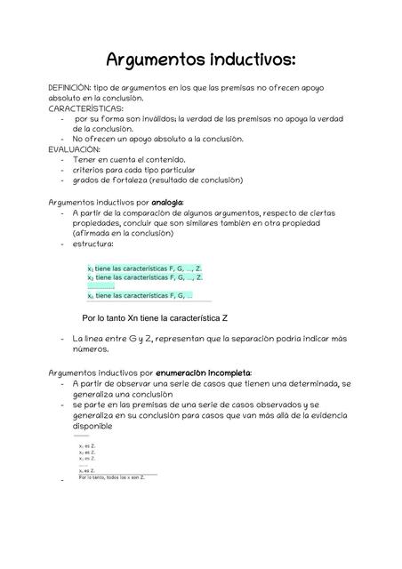 IPC Argumentos inductivos | Mar | uDocz
