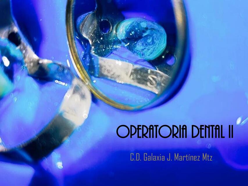 OPERATORIA DENTAL II | Denis | uDocz