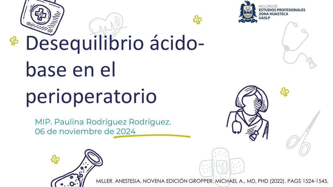 Desequilibrio ácido base en el peri operatorio | Pao Rodriguez | uDocz