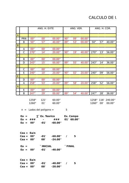 Calculo poligonal cerrada | uDocz