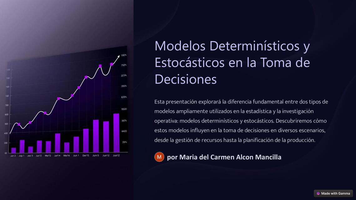 Modelos Deterministicos y Estocasticos en la Toma | Maria del Carmen ...