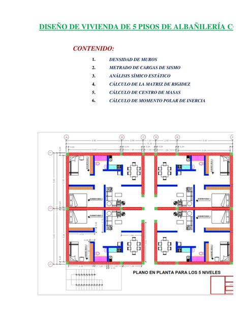 Diseño de Vivienda de 5 Pisos | Alexander Alayo Garcia | uDocz