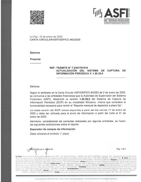 CC ASFI DEP 462 Depósitos a Plazo Fijo | Pao | uDocz