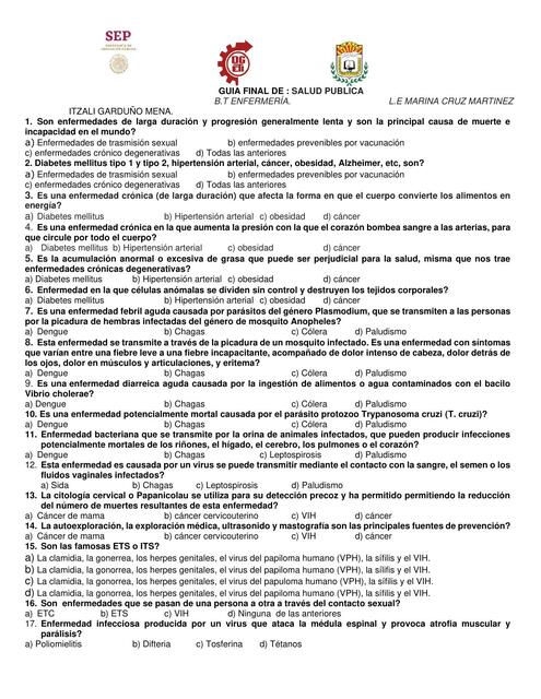 SALUD PUBLICA guia | itza | uDocz