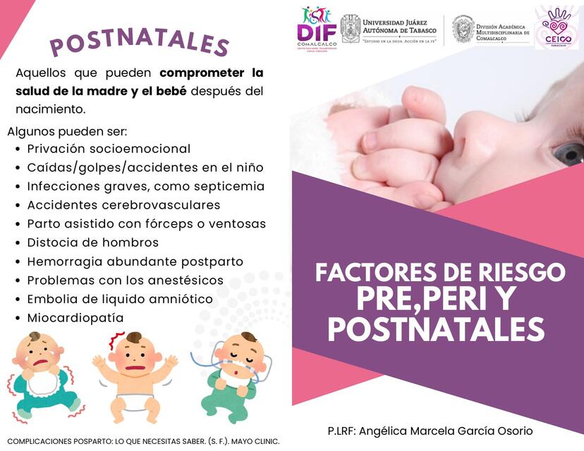 Factores de riesgo pre, peri y post natales | Angelica | uDocz