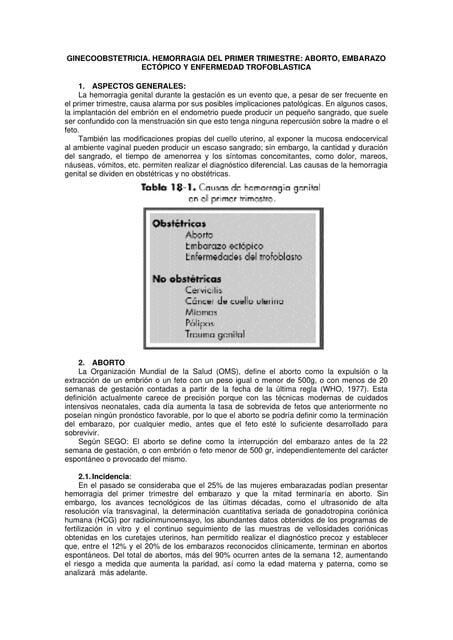 15 HEMORRAGIA DEL PRIMER TRIMESTRE | Reinaldo Acosta | uDocz
