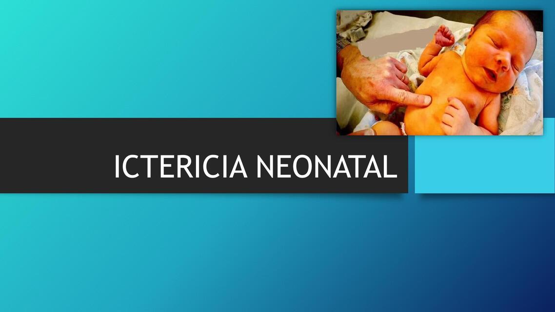 ICTERICIA NEONATAL | JERRY ESTEBAN REYES DELGADO | uDocz