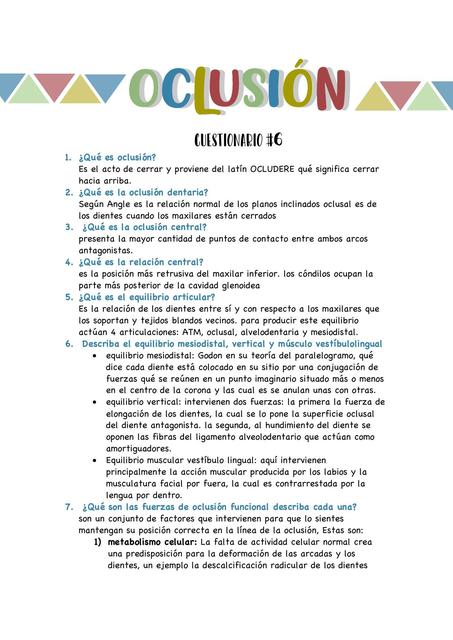 oclusión | Michelle Alanes | uDocz