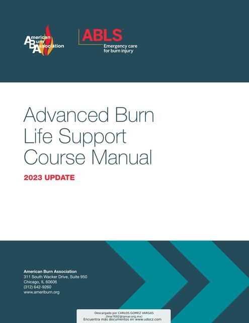 ABLS Advanced Burn Life Support Course Manual | CARLOS | uDocz